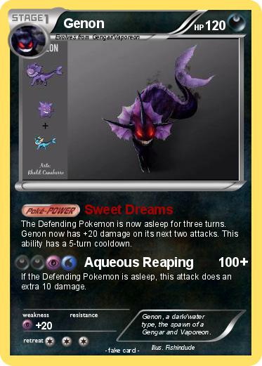 Pokémon Genon 1 1 - Sweet Dreams - My Pokemon Card