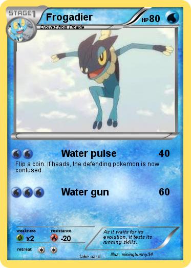 Pokémon Frogadier 100 100 - Water pulse - My Pokemon Card