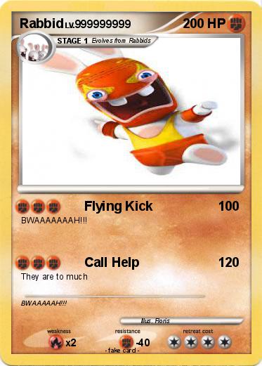 Pokémon Rabbid 106 106 - Flying Kick - My Pokemon Card