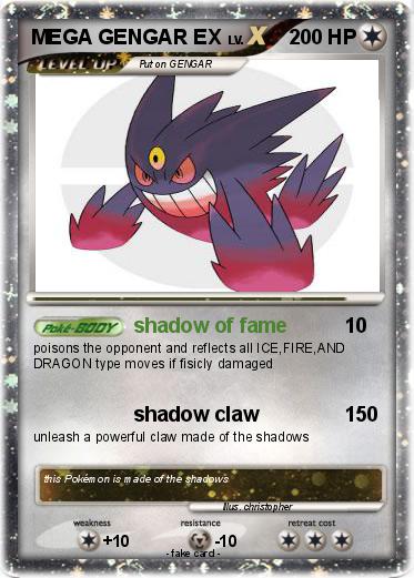 Pokémon MEGA GENGAR EX 18 18 - shadow of fame - My Pokemon Card