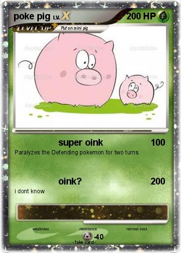 Pokémon poke pig 1 1 - super oink - My Pokemon Card