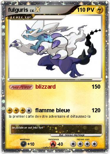 Pokémon fulguris 166 166 - blizzard - Ma carte Pokémon