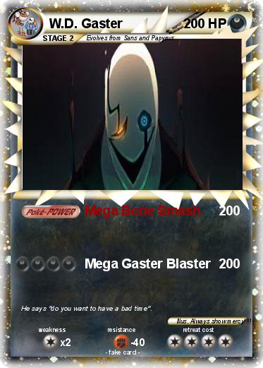 Pokémon W D Gaster 77 77 - Mega Bone Smash - My Pokemon Card
