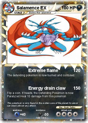 Pokémon Salamence EX 40 40 - Extreme flame - My Pokemon Card