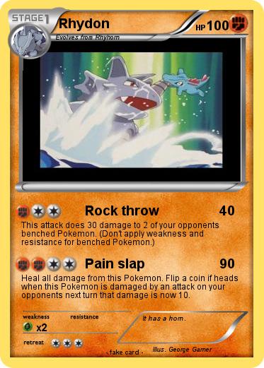 Pokémon Rhydon 83 83 - Rock throw - My Pokemon Card