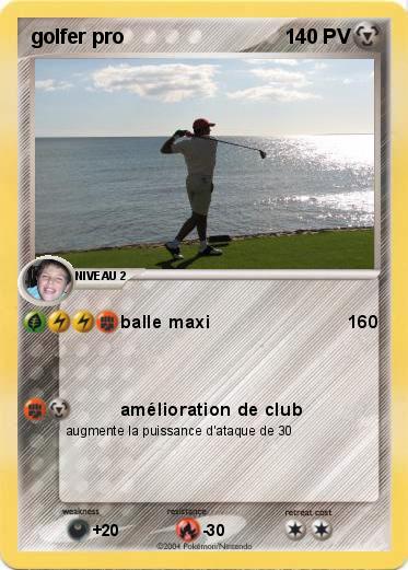 Pokémon golfer pro - balle maxi 160 - Ma carte Pokémon