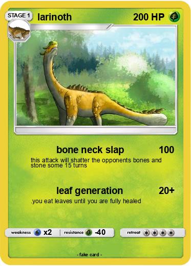 Pokémon larinoth - bone neck slap - My Pokemon Card
