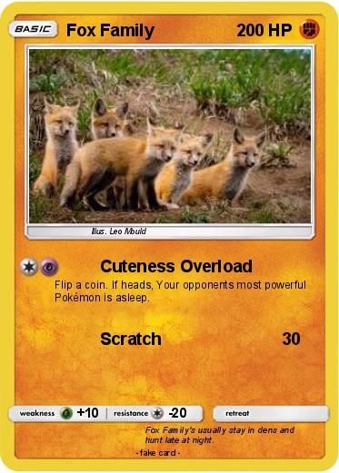 Pokémon Fox Family - Cuteness Overload - My Pokemon Card