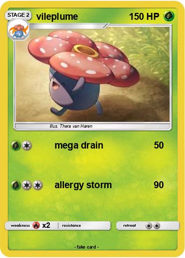Pokémon vileplume 95 95 - mega drain - My Pokemon Card