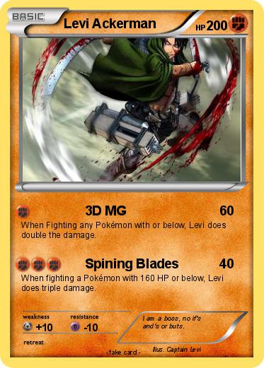 Pokémon Levi Ackerman 20 20 - 3D MG - My Pokemon Card