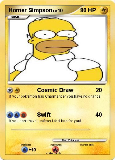 Pokémon Homer Simpson 501 501 - Cosmic Draw - My Pokemon Card