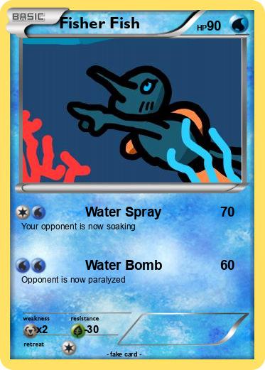 Pokémon Fisher Fish 1 1 - Water Spray - My Pokemon Card