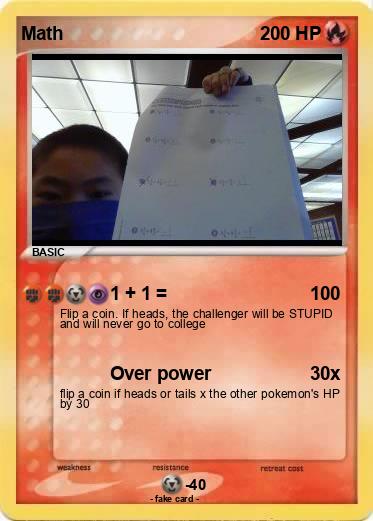 Pokémon Math 250 250 - 1 + 1 = - My Pokemon Card