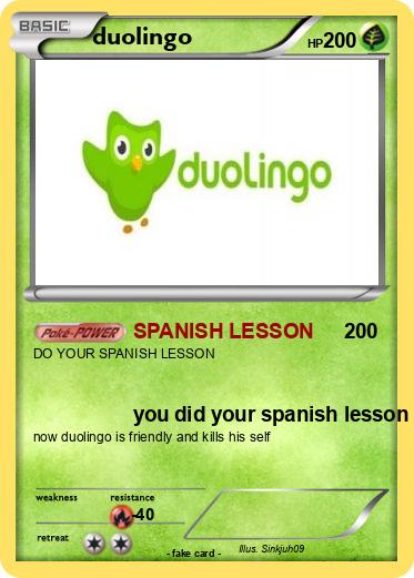 Pokémon duolingo 235 235 - SPANISH LESSON - My Pokemon Card
