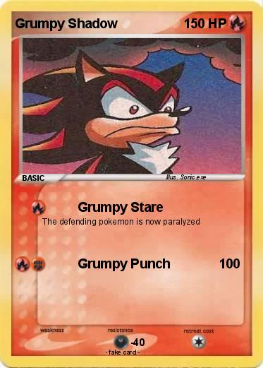 Pokémon Grumpy Shadow - Grumpy Stare - My Pokemon Card