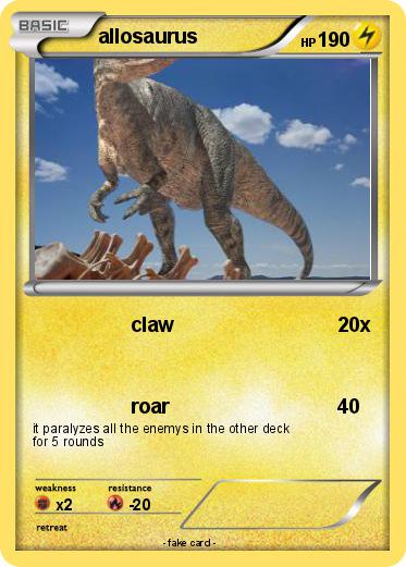Pokémon allosaurus 86 86 - claw - My Pokemon Card