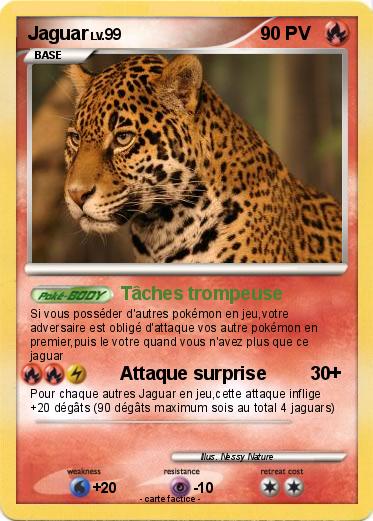 Pokémon Jaguar 28 28 - Tâches trompeuse - Ma carte Pokémon