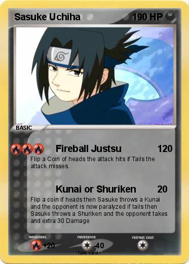 Pokémon Sasuke Uchiha 434 434 - Fireball Justsu - My Pokemon Card