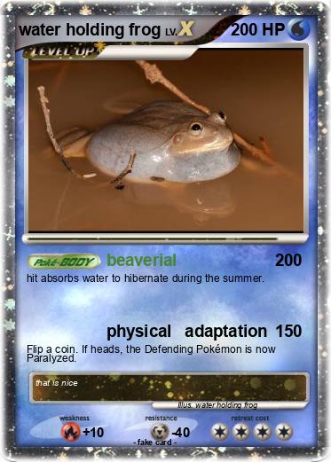 Pokémon water holding frog 50 50 - beaverial - My Pokemon Card
