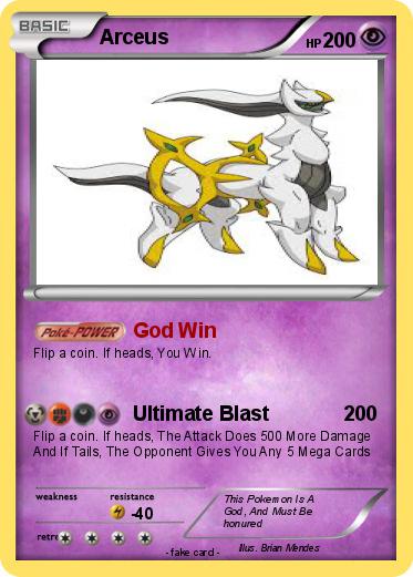 Pokémon Arceus 9624 9624 - God Win - My Pokemon Card