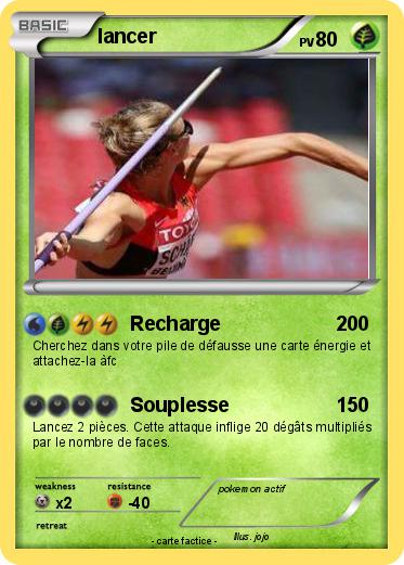 Pokémon lancer 40 40 - Recharge - Ma carte Pokémon