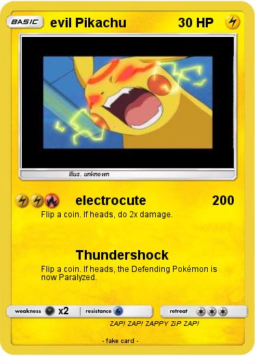 Pokémon evil Pikachu 294 294 - electrocute - My Pokemon Card
