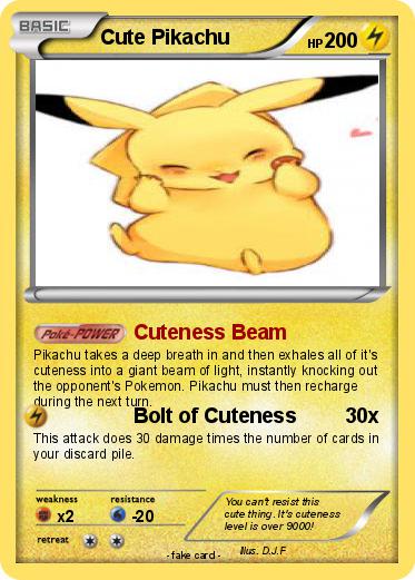 Pokémon Cute Pikachu 86 86 - Cuteness Beam - My Pokemon Card