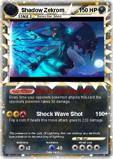 Pokémon Shadow Zekrom 3 3 - Black Lightning Volts - My Pokemon Card