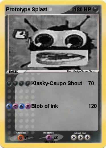 Pokémon Prototype Splaat - Klasky-Csupo Shout - My Pokemon Card