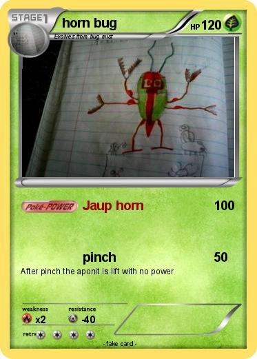 Pokémon horn bug - Jaup horn - My Pokemon Card