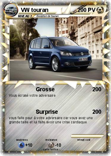 Pokémon VW touran - Grosse - Ma carte Pokémon