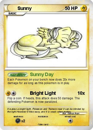 Pokémon Sunny 114 114 - Sunny Day - My Pokemon Card