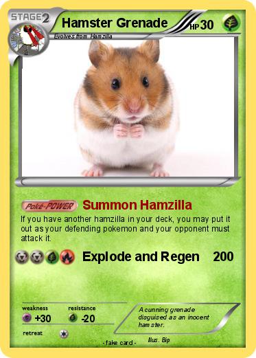 Pokémon Hamster Grenade - Summon Hamzilla - My Pokemon Card