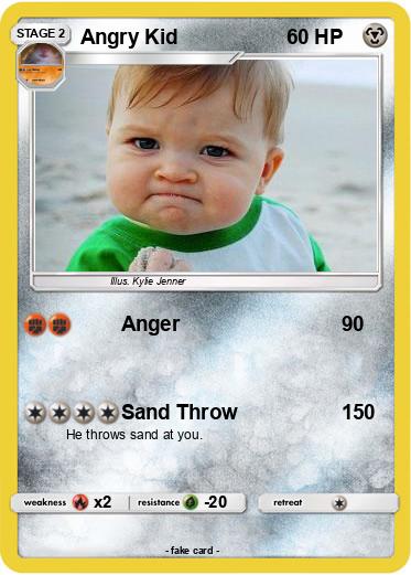 Pokémon Angry Kid 36 36 - Anger - My Pokemon Card