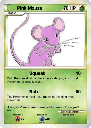Pokémon Pink Mouse 1 1 - Squeak - My Pokemon Card