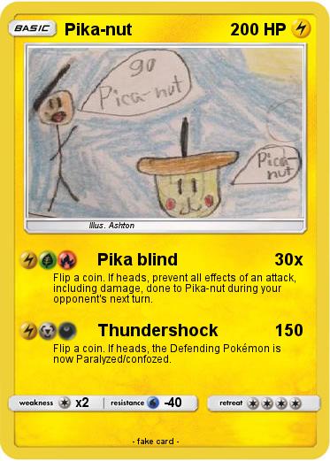Pokémon Pika nut 1 1 - Pika blind - My Pokemon Card