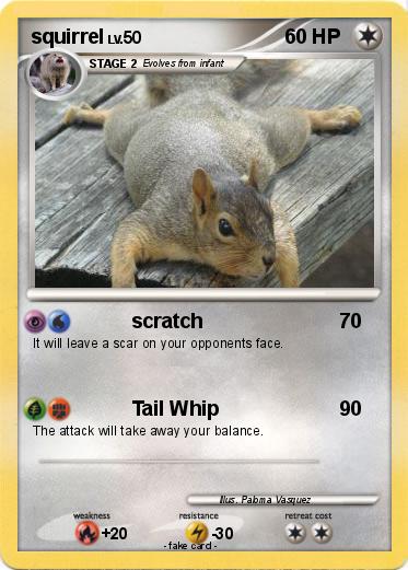 Pokémon squirrel 262 262 - scratch - My Pokemon Card