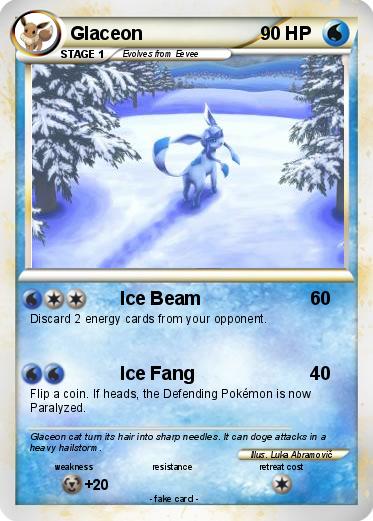 Pokémon Glaceon 343 343 - Ice Beam - My Pokemon Card