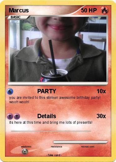 Pokémon Marcus 223 223 - PARTY - My Pokemon Card