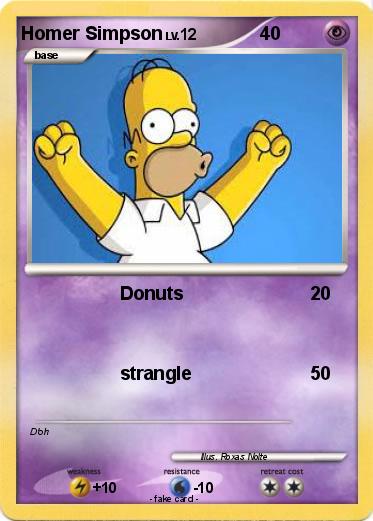 Pokémon Homer Simpson 1313 1313 - Donuts - My Pokemon Card