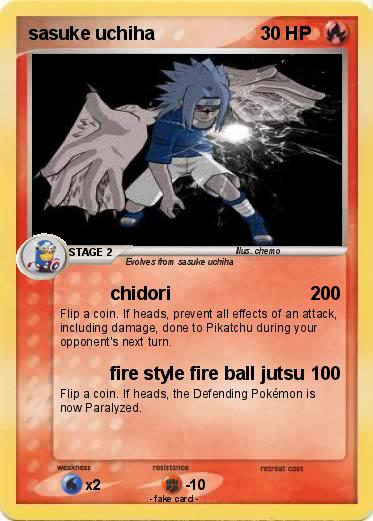 Pokémon sasuke uchiha 370 370 - chidori - My Pokemon Card