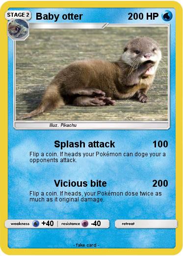 Pokémon Baby otter 9 9 - Splash attack - My Pokemon Card