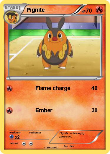 Pokémon Pignite 350 350 - Flame charge - My Pokemon Card