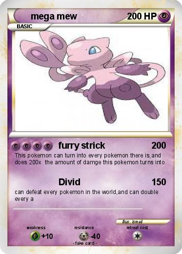 Pokémon mega mew 236 236 - furry strick - My Pokemon Card