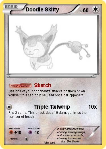 Pokémon Doodle Skitty - Sketch - My Pokemon Card