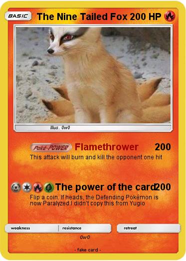 Pokémon The Nine Tailed Fox 4 4 - Flamethrower - My Pokemon Card