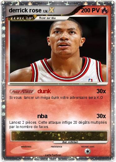 Pokémon derrick rose 6 6 - dunk - Ma carte Pokémon