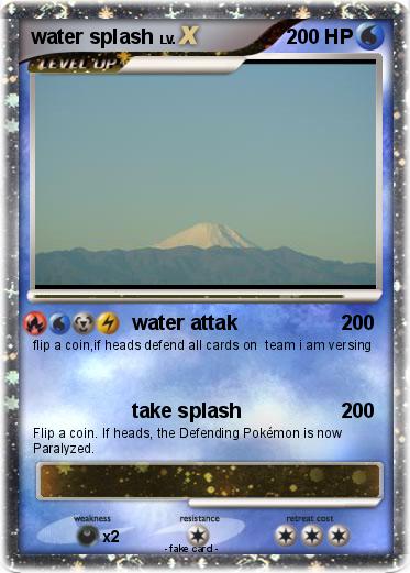 Pokémon water splash 4 4 - water attak - My Pokemon Card