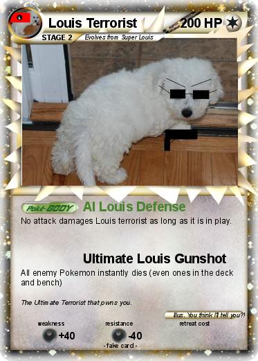 Pokémon Louis Terrorist - Al Louis Defense - My Pokemon Card
