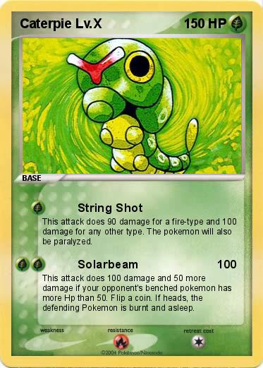 Pokémon Caterpie Lv X 1 1 - String Shot - My Pokemon Card
